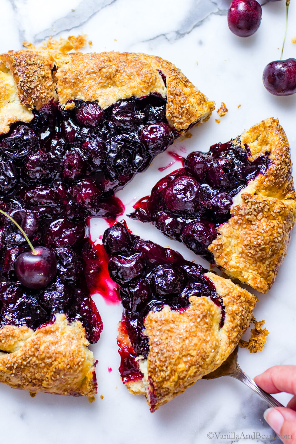Sweet Cherry Galette (dairy full or free!)
