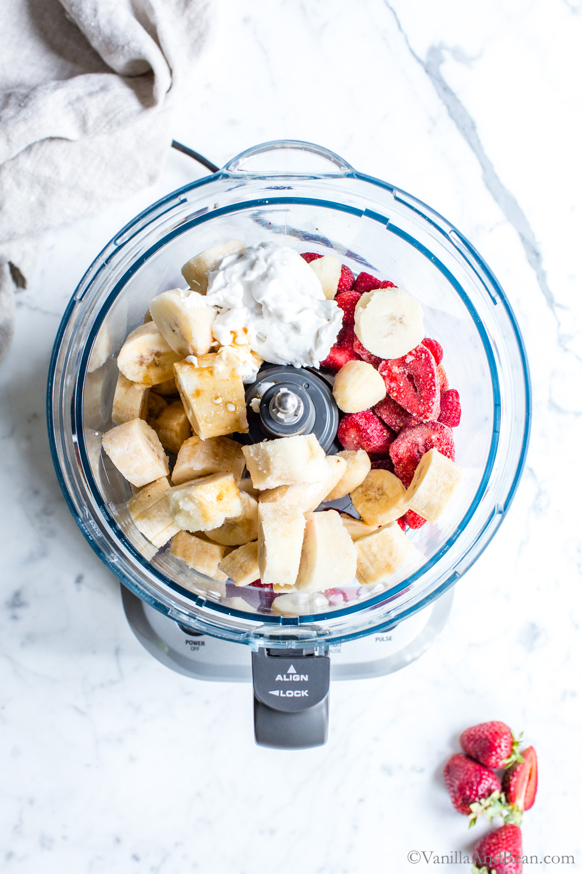 Strawberry Nice Cream with Chocolate Chips | Vanilla And Bean