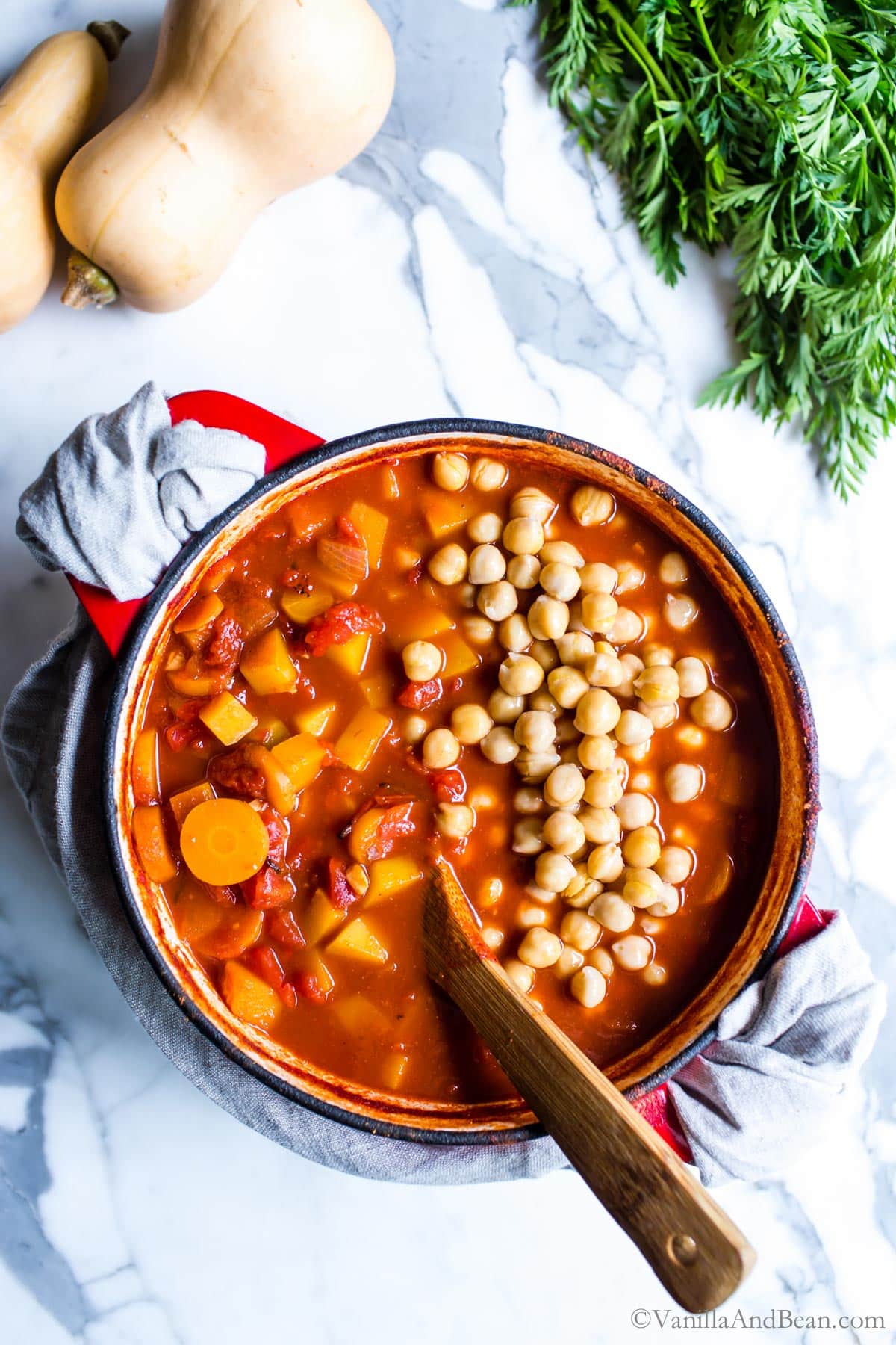 Moroccan Butternut Squash Chickpea Stew | Vanilla And Bean