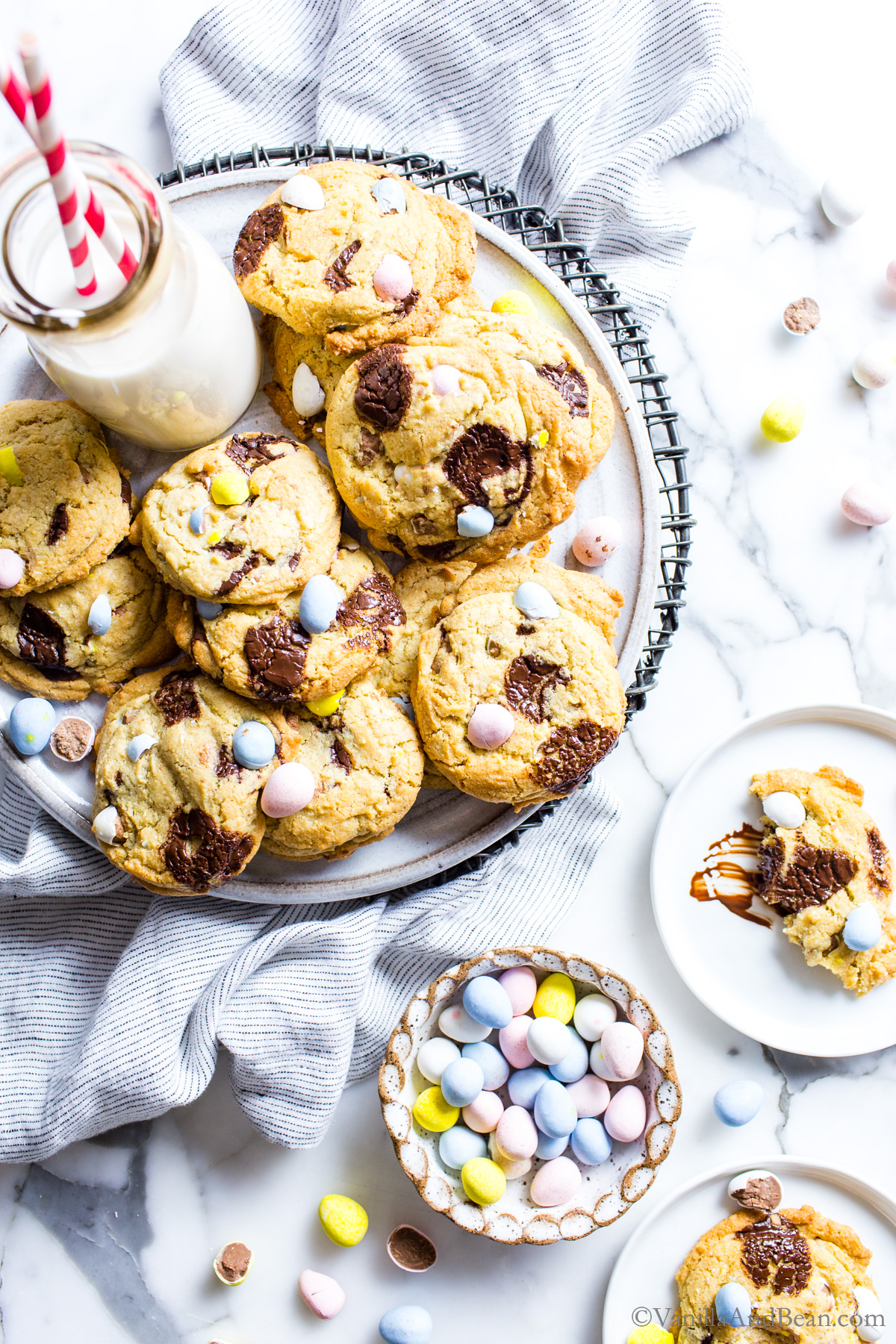 Chocolate Chip Mini Egg Cookies (bowl & spoon easy)