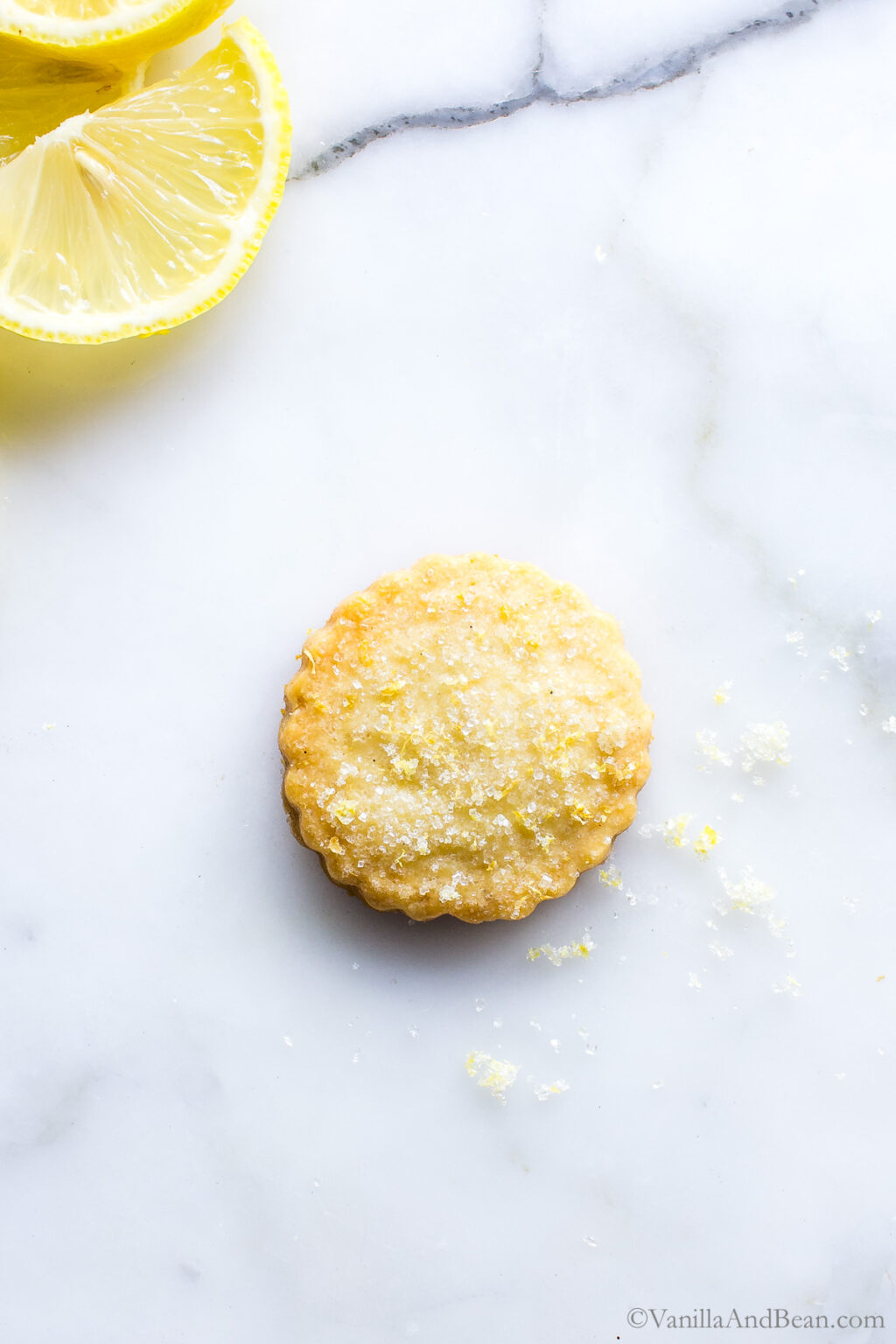 Crisp Lemon Shortbread Cookies
