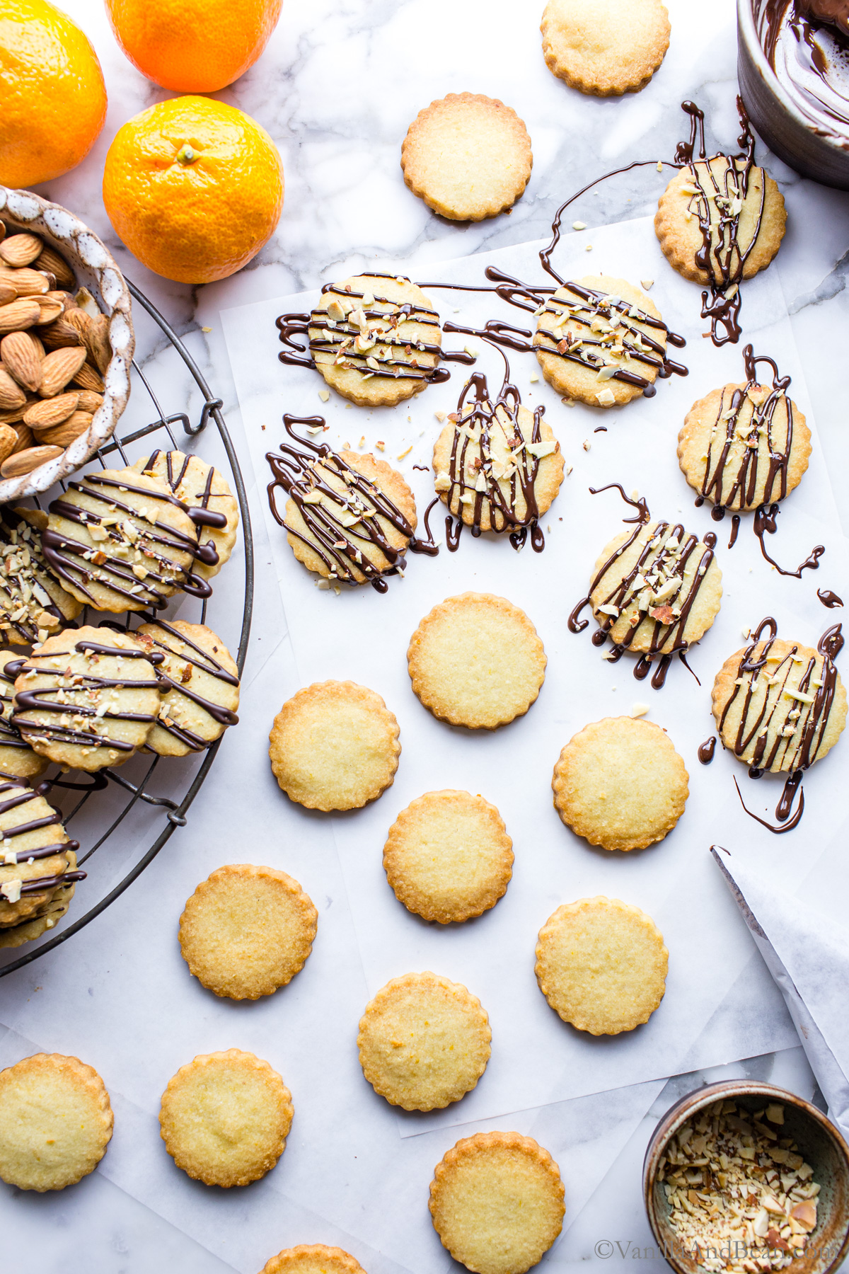 Almond Shortbread Cookies with Orange (roll. cut. bake.)
