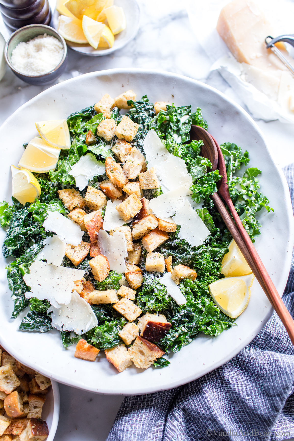 Rich and Creamy Caesar Salad Dressing without Anchovies | Vanilla And Bean